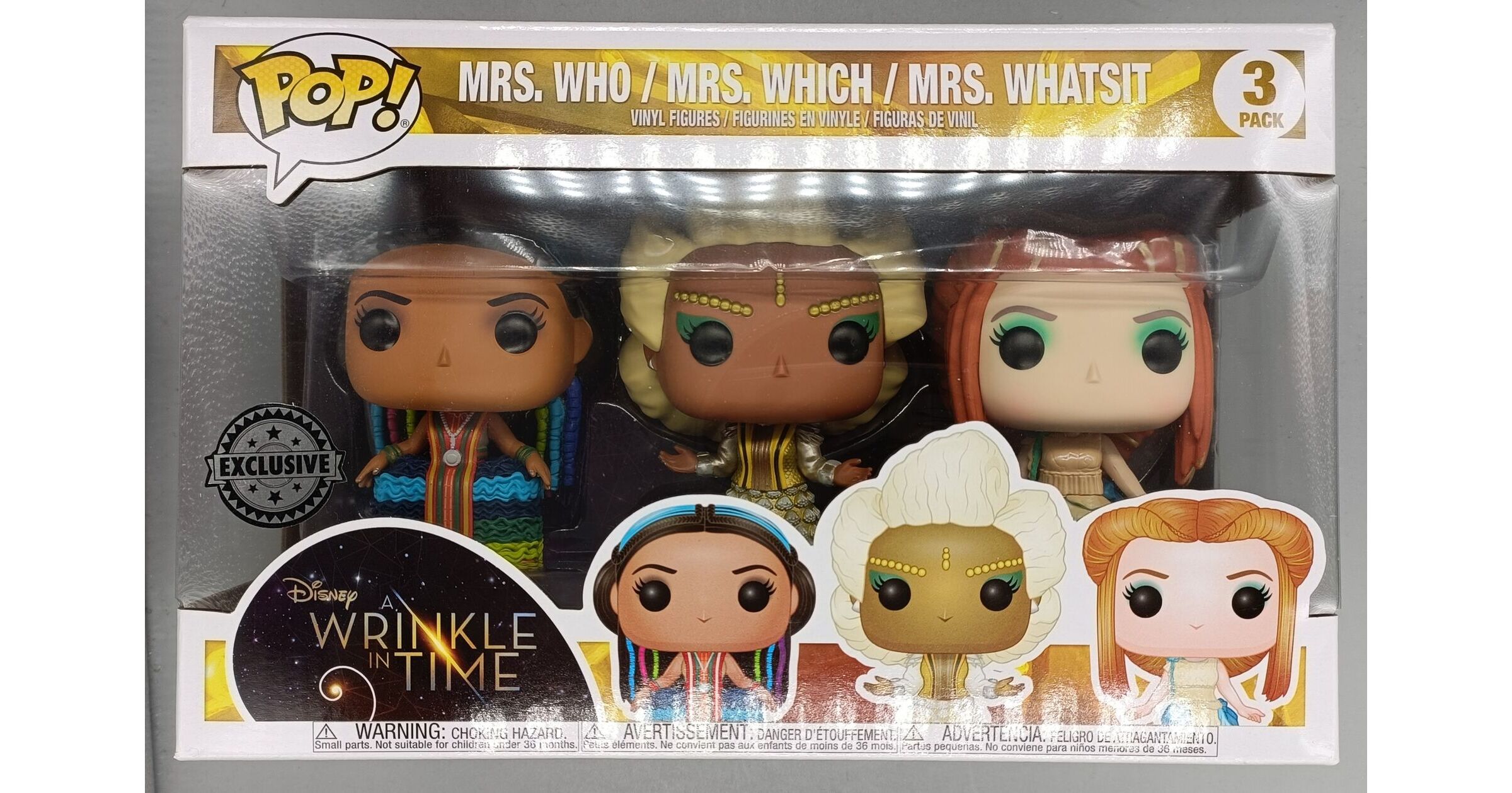 [3 Pack] Mrs. Who Mrs. Which Mrs. Whatsit Disney A Wrinkle I – Funko Pops