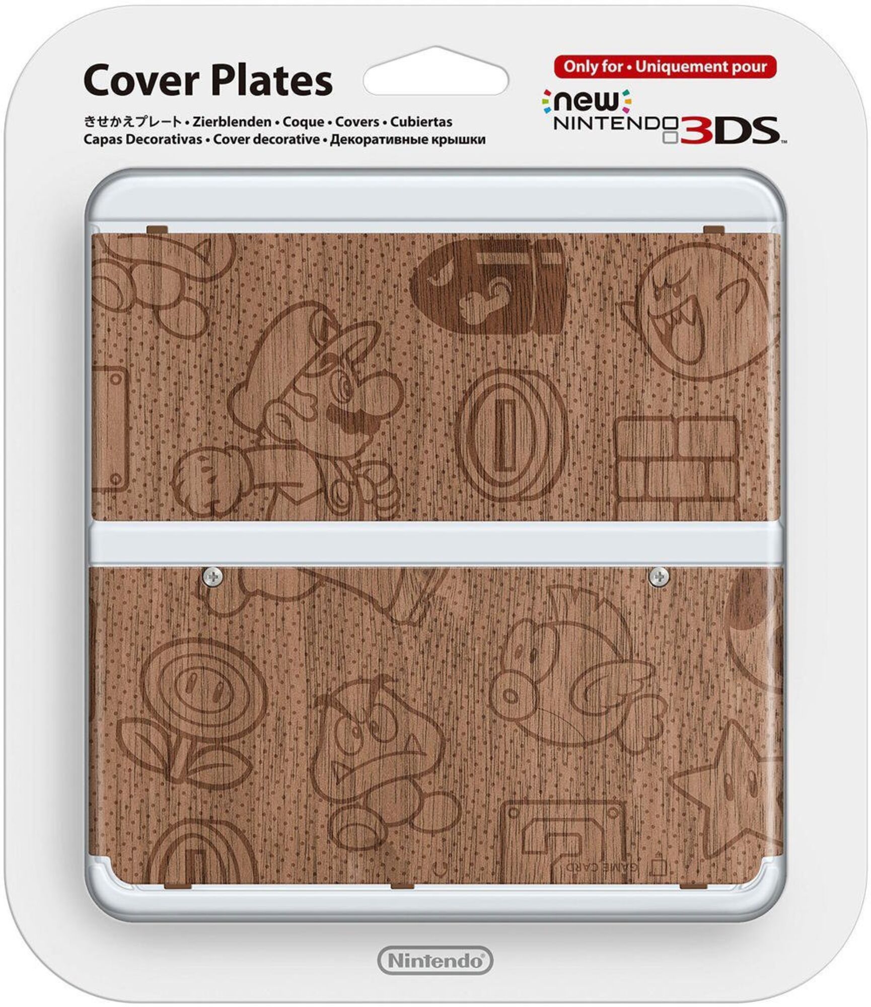 New Nintendo 3DS Coverplate - Mario (Wood)
